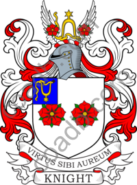 Knight Family Crest, Coat of Arms and Name History