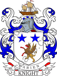 Knight Family Crest, Coat of Arms and Name History