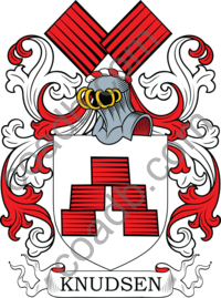 Knudsen Family Crest, Coat of Arms and Name History