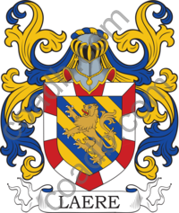 Laer Family Crest, Coat of Arms and Name History