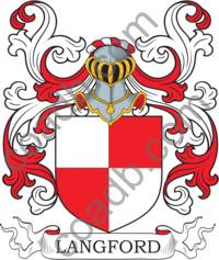 Langford Family Crest, Coat of Arms and Name History