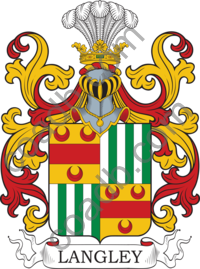 Langley Family Crest, Coat of Arms and Name History