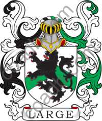 Large Family Crest, Coat of Arms and Name History