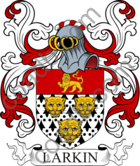 Larkin Family Crest, Coat of Arms and Name History