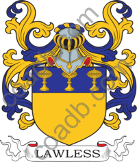 Lawless Family Crest, Coat of Arms and Name History