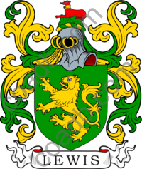 Lewis Family Crest, Coat of Arms and Name History