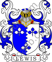 Lewis Family Crest, Coat of Arms and Name History