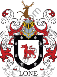 Lone Family Crest, Coat of Arms and Name History