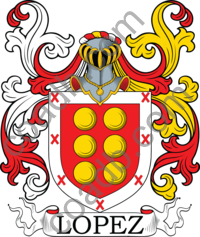 Lopez Family Crest, Coat of Arms and Name History