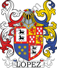 Lopez Family Crest, Coat of Arms and Name History