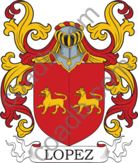 Lopez Family Crest, Coat of Arms and Name History