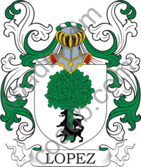 Lopez Family Crest, Coat of Arms and Name History