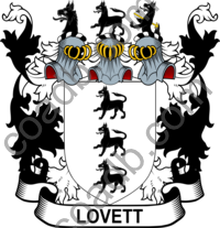 Lovett Family Crest, Coat of Arms and Name History
