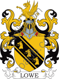 Lowe Family Crest, Coat of Arms and Name History