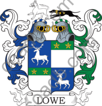 Lowe Family Crest, Coat of Arms and Name History