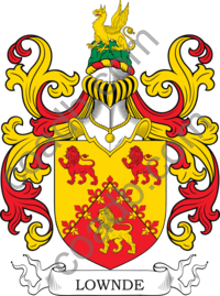 Lowndes Family Crest, Coat of Arms and Name History