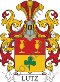 Lutz Family Crest, Coat of Arms and Name History