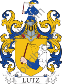 Lutz Family Crest, Coat of Arms and Name History