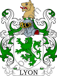Lyon Family Crest, Coat of Arms and Name History