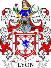 Lyon Family Crest, Coat of Arms and Name History