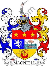 MacNeill Family Crest, Coat of Arms and Name History