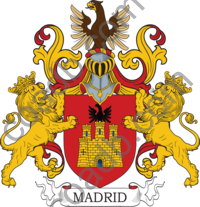 Madrid Family Crest, Coat of Arms and Name History