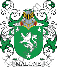 Malone Family Crest, Coat of Arms and Name History