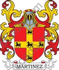 Martinez Family Crest, Coat of Arms and Name History