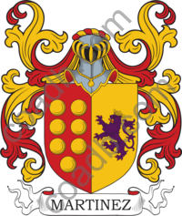 Martinez Family Crest, Coat of Arms and Name History
