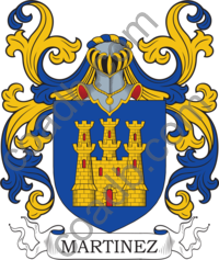 Martinez Family Crest, Coat of Arms and Name History