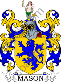 Mason Family Crest, Coat of Arms and Name History