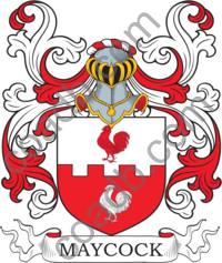 Maycock Family Crest, Coat of Arms and Name History
