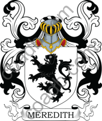 Meredith Family Crest, Coat of Arms and Name History