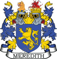 Meredith Family Crest, Coat of Arms and Name History