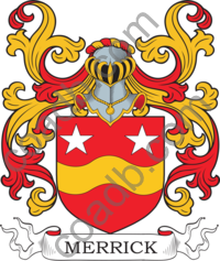 Merrick Family Crest, Coat of Arms and Name History