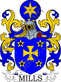 Mills Family Crest, Coat of Arms and Name History