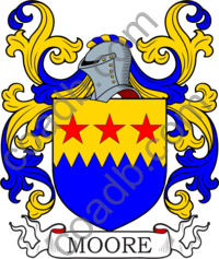 Moore Family Crest, Coat of Arms and Name History