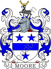 Moore Family Crest, Coat of Arms and Name History