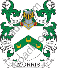 Morris Family Crest, Coat of Arms and Name History