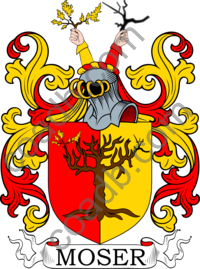 Moser Family Crest, Coat of Arms and Name History