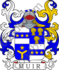Muir Family Crest, Coat of Arms and Name History