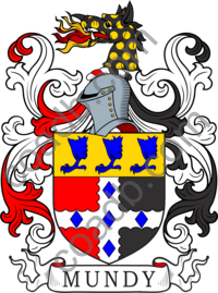 Mundy Family Crest, Coat of Arms and Name History