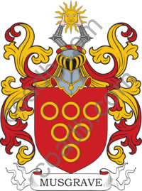 Musgrave Family Crest, Coat of Arms and Name History
