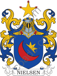 Nielsen Family Crest, Coat of Arms and Name History