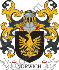 Norwich Family Crest, Coat of Arms and Name History