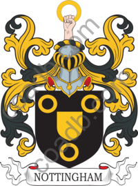 Nottingham Family Crest, Coat of Arms and Name History