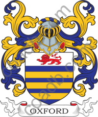 Oxford Family Crest, Coat of Arms and Name History