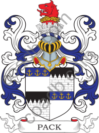 Pack Family Crest, Coat of Arms and Name History