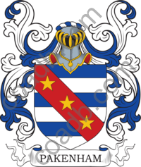 Pakenham Family Crest, Coat of Arms and Name History