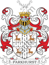 Parkhurst Family Crest, Coat of Arms and Name History